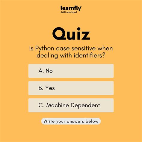 Learnfly™ On Linkedin Learnfly Pythonquiz Casesensitivity