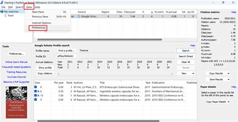 How Do I Refresh A Previous Search In Publish Or Perish Software NTU Ask A Librarian
