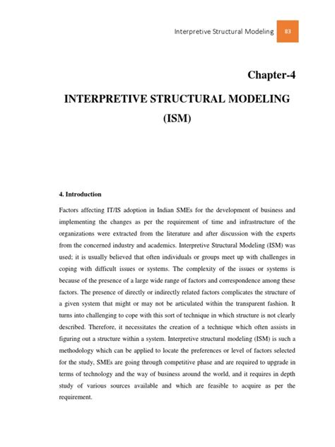 Chapter 4 Interpretive Structural Modeling Ism Pdf Conceptual Model Innovation