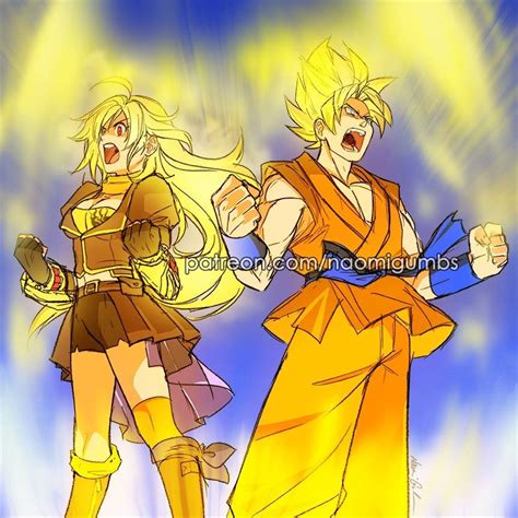 Yang Xiao Long Son Goku Burning Dragon Soul By Nononsensei Rwby