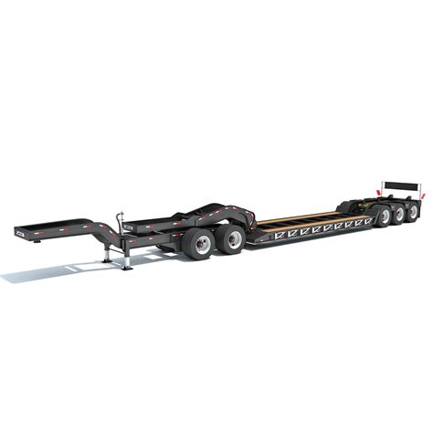 Low Loader Platform Trailer D TurboSquid