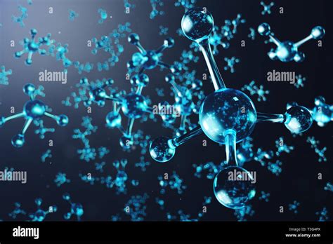 3d Illustration Molecule Structure Scientific Medical Background With Atoms And Molecules