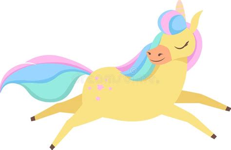 Hand Drawn Running Unicorn Stock Vector Illustration Of Majestic