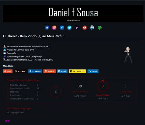 Perfil GitHub Personalizado Daniel Sousa GitHub DIO