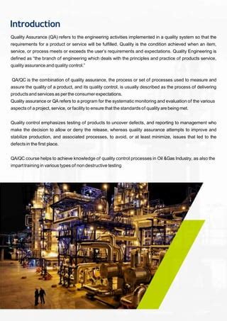 Mechanical Quality Control And Assurance Course In Kerala Qa Qc Courses In Kerala Pptx