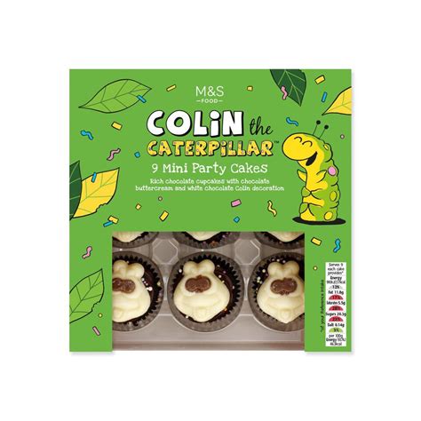Mands 9 Mini Colin The Caterpillar Party Cakes Ocado