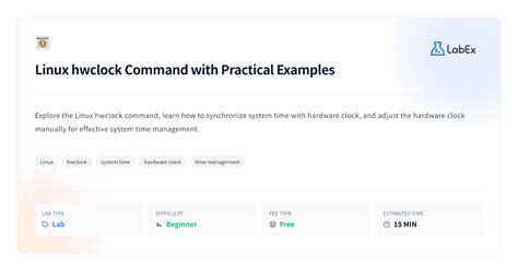linux hwclock command with practical examples labex