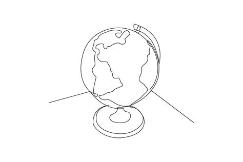 Continuous One Line Drawing World Map Concept Doodle Vector Illustration 38025609 Vector Art