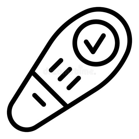 Pregnant Test Kit Icon Outline Vector Positive Stick Stock
