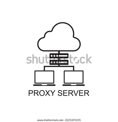 Proxy Server Icon Technology Icon Stock Vector Royalty Free