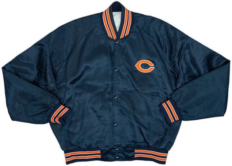 1990s Chicago Bears Chalk Line Satin Varsity Jacket 910 L