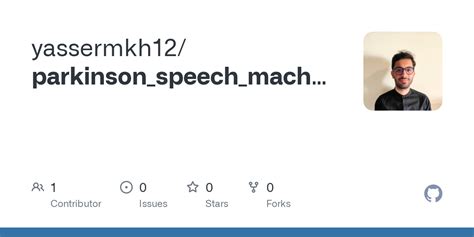 Github Yassermkh12parkinsonspeechmachinelearning