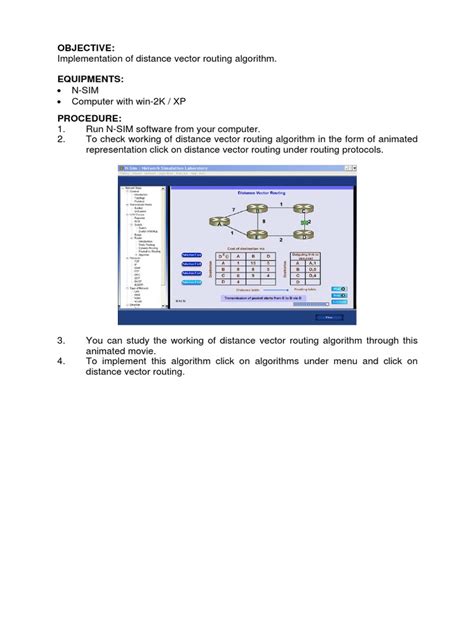 11 Implementation Of Distance Vector Routing Algorithm Pdf Routing