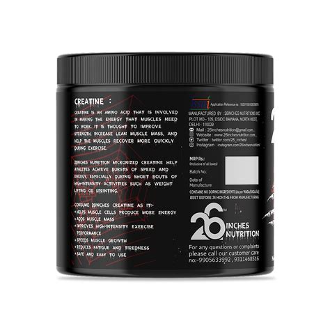 Beginner Whey Protein 1kg Micronized Creatine 156g 26 Inches
