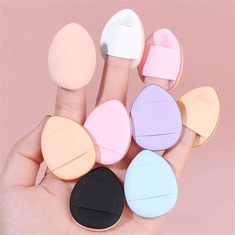 6 Pcs Mini Finger Cosmetic Puff Soft Foundation Powder Puffs Detail