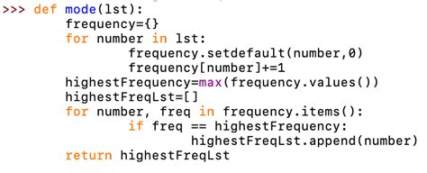 python mean median mode functions without importing anything by