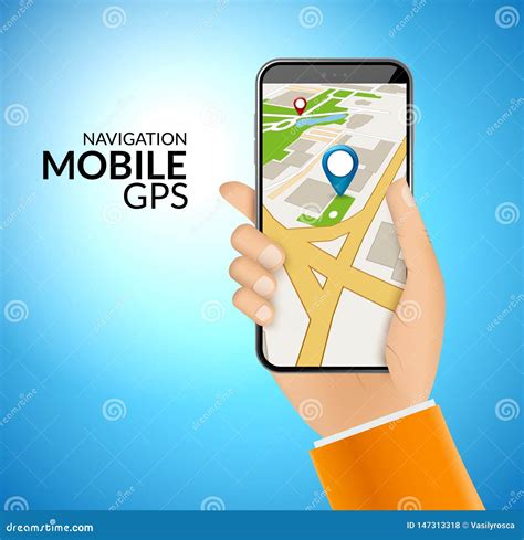 City Map Route Flat Gps Navigation Map With Streets Parks And River Simple Map With Route And