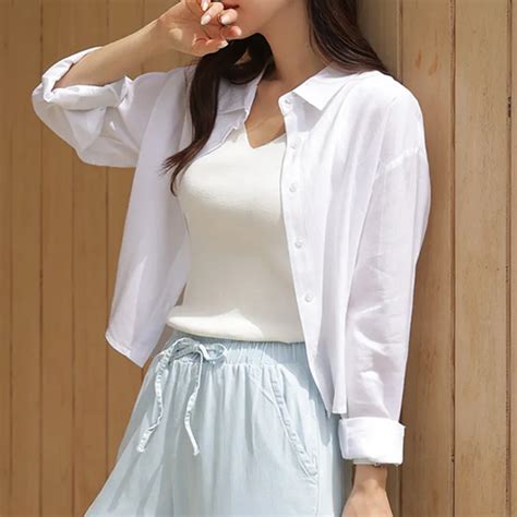 포스티 [영상핏]살랑린넨 크롭셔츠 2사이즈 살안타템 살탐방지 햇빛 자외선차단 긴팔 남방 세미크롭 숏 짧은 얇은 블랙 화이트 동남아 여행 휴가 신혼여행 비치 간절기