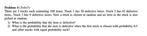 solved problem 4 3 4 7 there are 3 trucks each containing