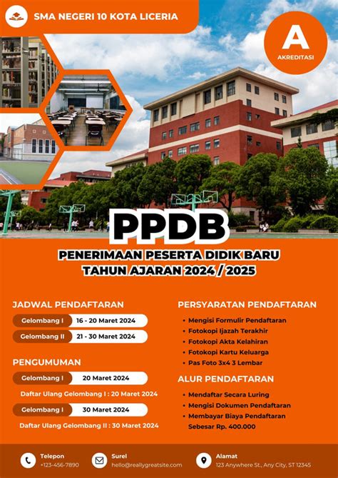Gratis Contoh Poster Ppdb Terbaru Canva