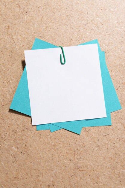 Empty Paper Sheets On Wooden Background Premium Photo