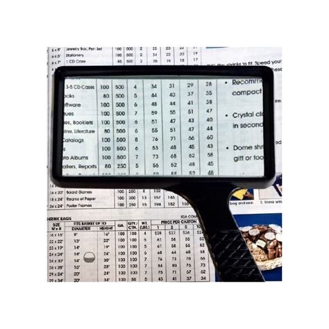 Rectangular Magnifier With Glass Lens 2x Magnification Reading