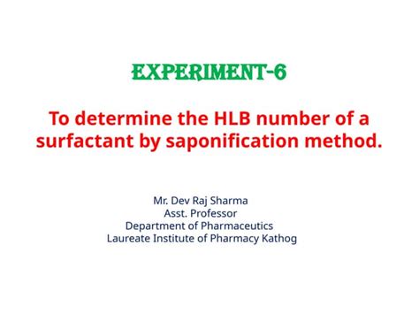 Determining Hlb Value Pptx