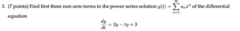 solved 3 7 points find first three non zero terms in the