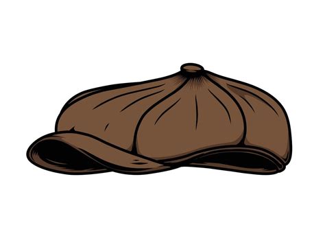 Brown Flat Cap Illustration 45725043 Vector Art At Vecteezy