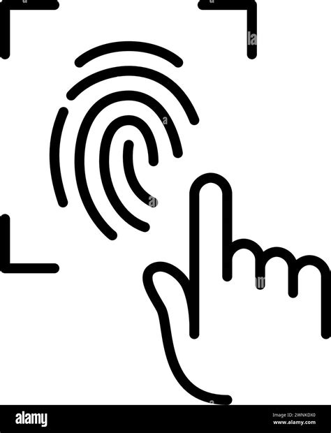 Fingerprint Scanner Pixel Perfect Vector Icon Stock Vector Image And Art
