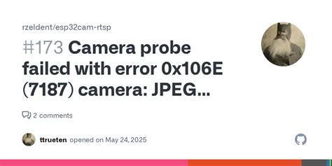 Camera Probe Failed With Error X E Camera Jpeg Format Is Not Supported On This Sensor