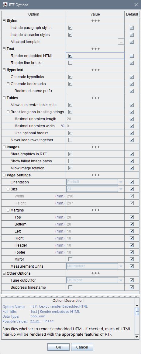 Flexdocxml Generator Output Formats
