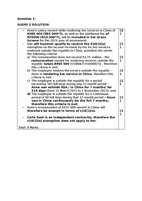 Solution Query 1 And Query 2 Question 1 Query 2 Solution Annes