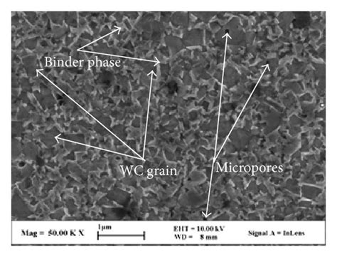 Typical Sem Micrographs On The Etched Surfaces Of The Prepared Wc Ni