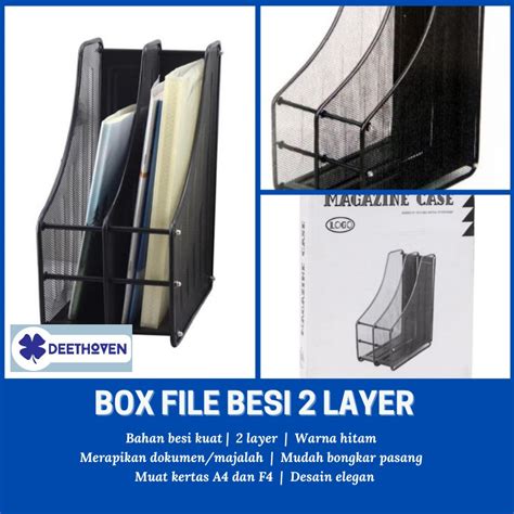 MAGAZINE CASE BOX IRON FILE SAP FILE SYSBOX DOUBLE LAYER TIER Shopee Malaysia