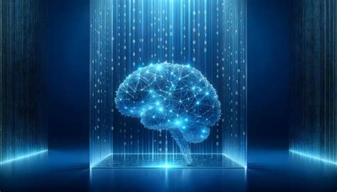 Premium Photo Digital Brain Matrix Glowing Neural Network Amidst