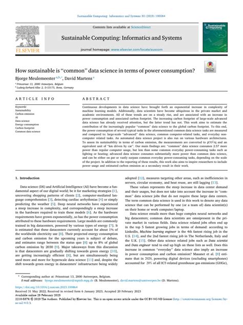 Sustainable Computing Informatics And Systems Pdf Greenhouse Gas Data