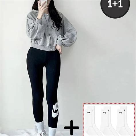 나이키 11나이키 우먼 Nsw 스포츠웨어 에센셜 레깅스 나이키 양말 3팩 중목 위시버킷