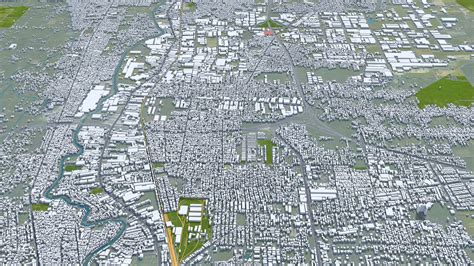 Medan City Indonesia 3d Model 30km Flippednormals