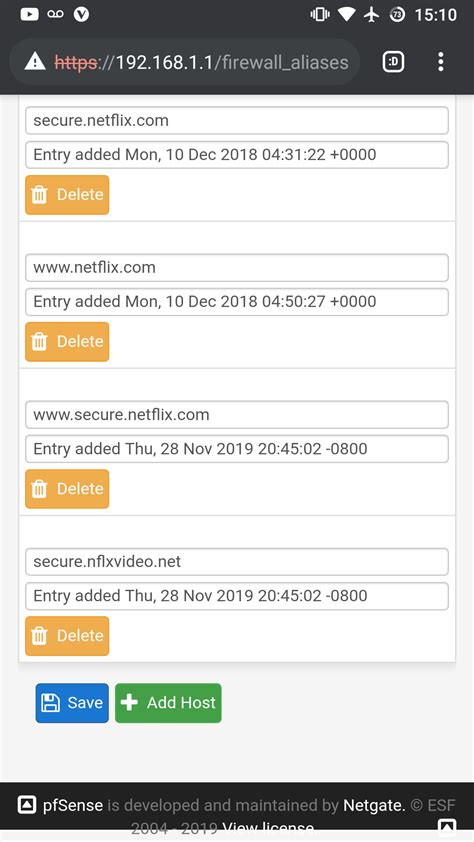 List Of Netflix Ips For Whitelisted Alias In Pfsense Networking