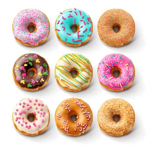 Premium Ai Image Donut Clip Art Vector Flat