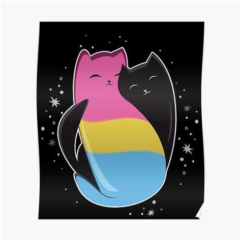 Pansexual Cat Lgbt Pride Flag Poster For Sale By Psitta Redbubble