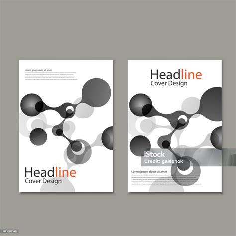 Vector Abstract Molecular Structure Cover Template Design Stock Illustration Download Image