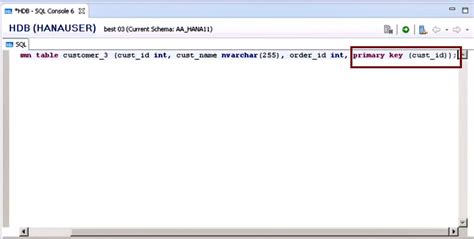 Tables In SAP HANA Easy Steps To Create Tables Using SQL Console Modeler DataFlair