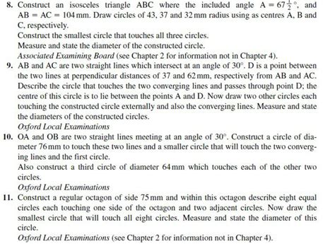 8 Construct An Isosceles Triangle Abc With ∠a 67½° And Ab Ac 104 Mm Dr