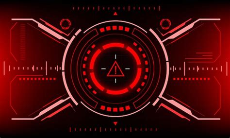 Premium Vector Hud Scifi Interface Screen Danger Warning View Virtual Reality Futuristic