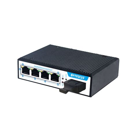 4 Port Industrial Ethernet Switch 100m Hardened Power Over Ethernet Switch