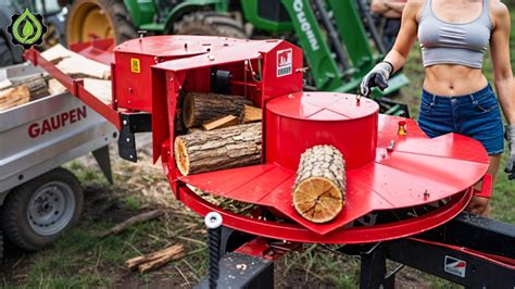 Fastest Automatic Firewood Processing Machine Dangerous Big Chainsaw Cutting Tree Machines 12