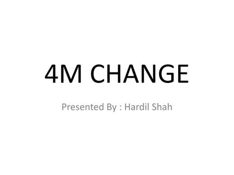Change Management M Change PPTX