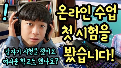 망했다 ㅠㅠ 온라인 수업 시간에 시험을 봤어요 온라인으로 시험 보기 전 과정 밀착중계 온라인수업 브이로그 마이린 Tv Youtube